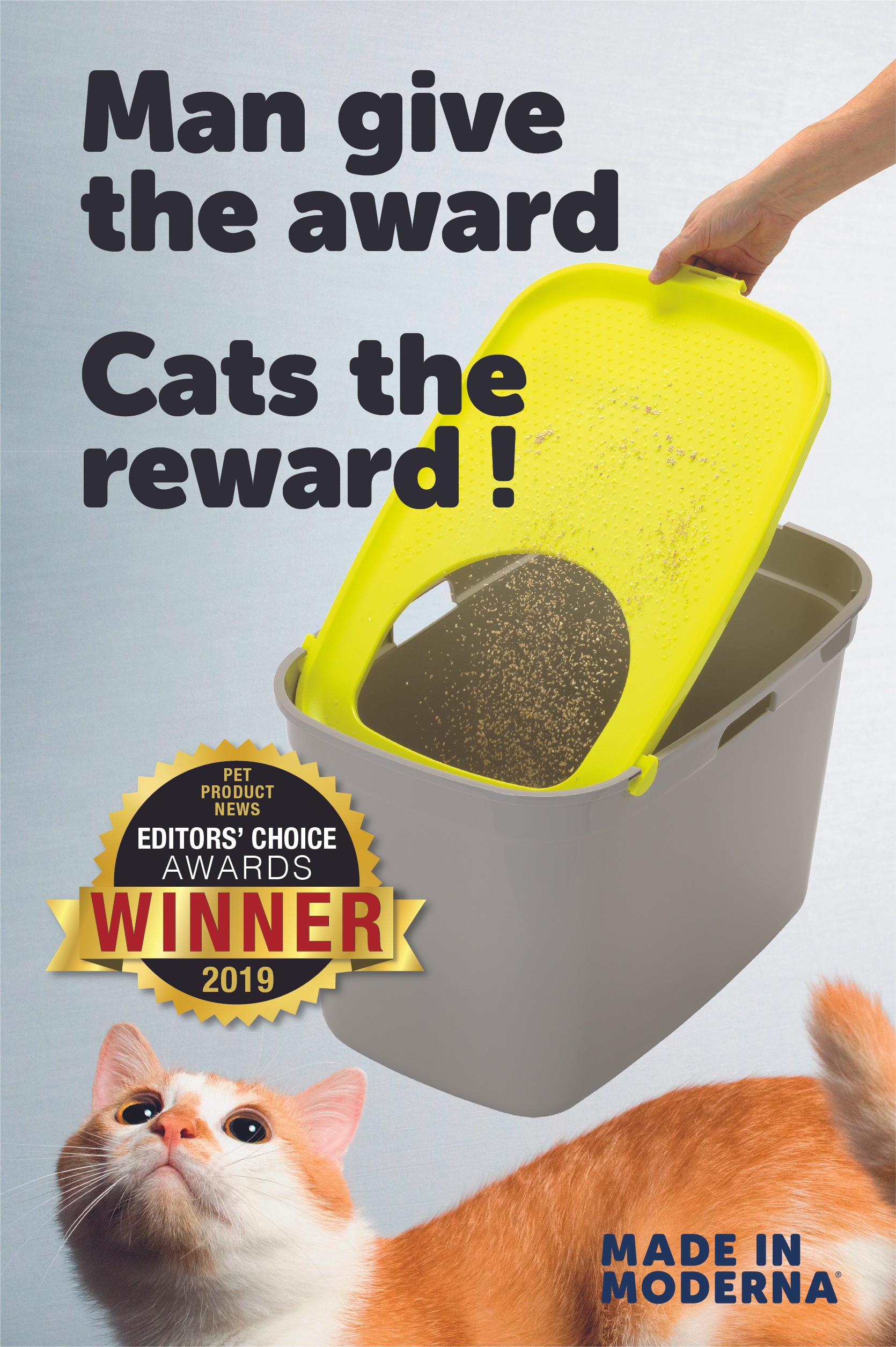 Award-winning litter boxes... Made in Moderna!
